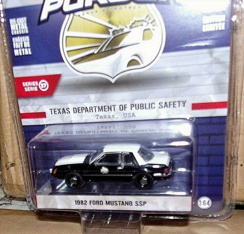 GreenLight HOT PURSUIT 37 Texas DPS 1982 Ford Mustang 5.0 Police fox ...