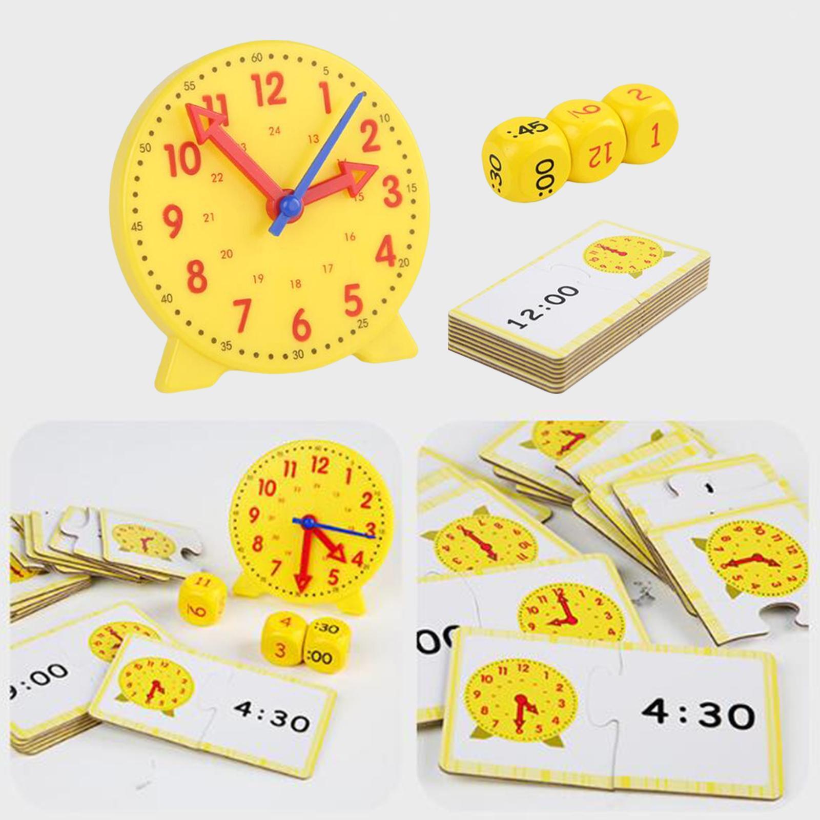 Montessori Teaching Clock Toy and Telling Time for Kindergartner ...