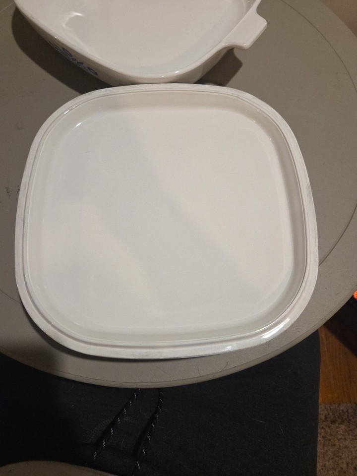 Corning Ware Blue Cornflower PYROCERAM 10" Casserole Dish with White ...