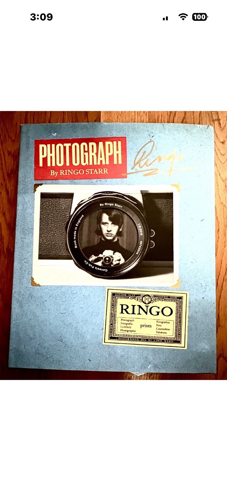 2015 Beatle Ringo Starr Autographed "Photograph" Book, One of 2500 ...