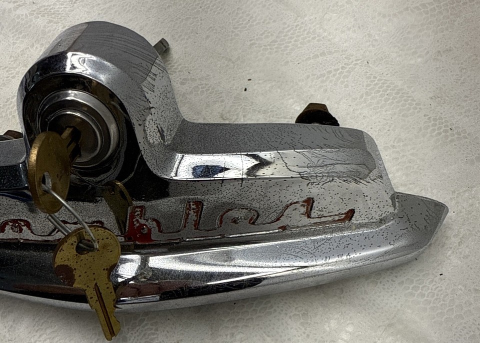 Vintage 1958-1959-1960 AMC Rambler Nash Trunk Lock Cover With Key Trim ...