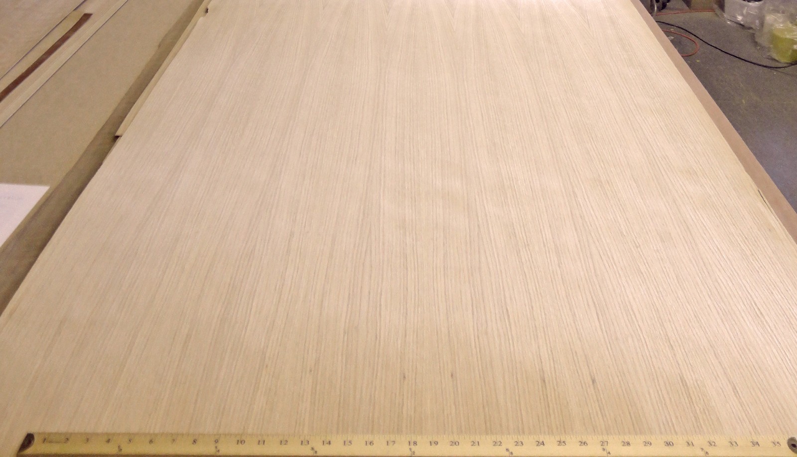 Red Oak wood veneer 47" x 60" with phenolic backer (HPL plastic backer ...