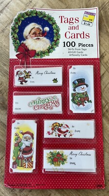 Vintage Christmas Tags & Cards 100 Piece 1987 The Paper Magic Group | eBay