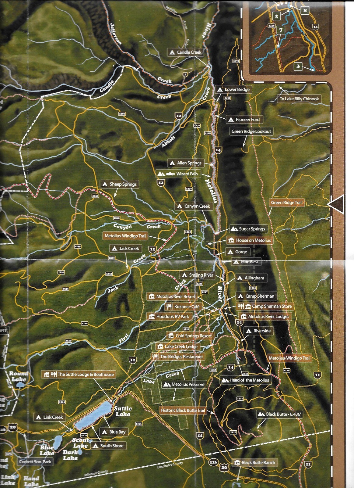 Metolius River Association Map & Guide | eBay