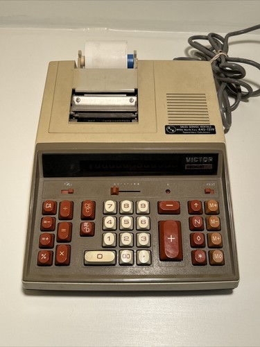 VINTAGE VICTOR CALCULATOR VICTOR MEDALIST 332 COMMERCIAL ADDING MACHINE ...