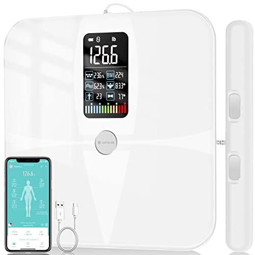 Scales for Body Weight and Fat, 8 Electrode Smart Body Fat Scale, Large ...
