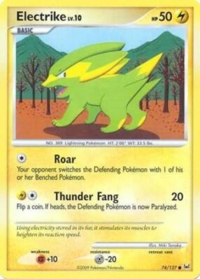 Pokémon TCG - Electrike - 74/127 - Common - Platinum (Base Set) [Near ...