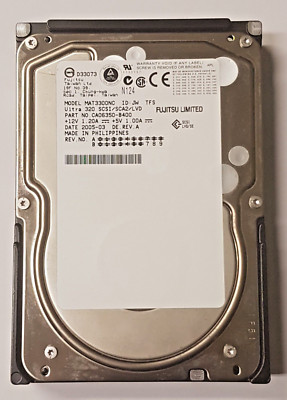 300 GB Fujitsu MAT3300NC 10000 RPM Ultra 320 SCSI 80pin 8MB Hard Drive ...