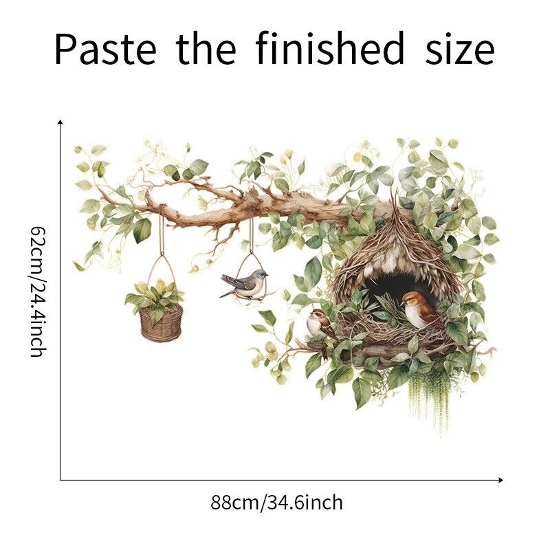 WALL STICKER Birds Decal Vinyl Mural Art Tree Branch Stickers Home ...