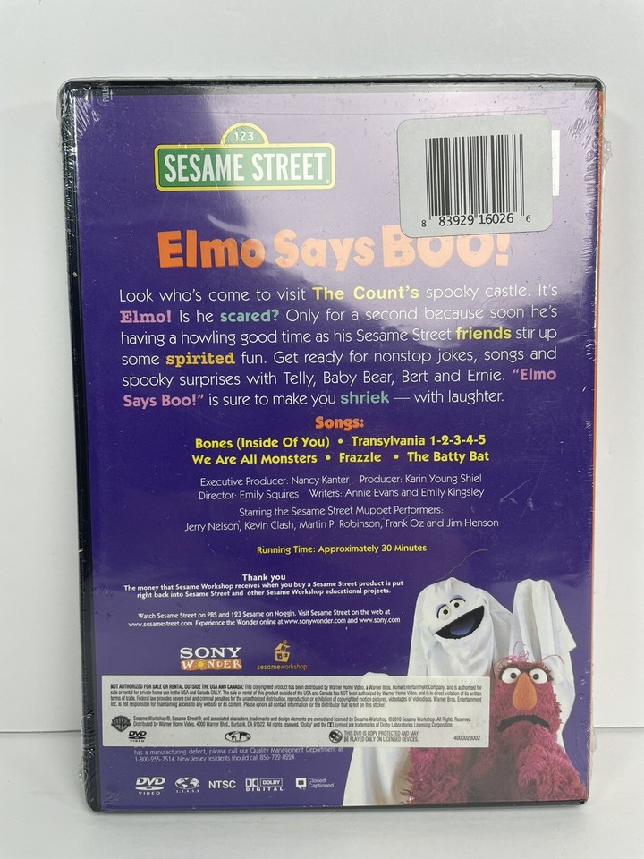Sesame Street: Elmo Says Boo DVD, Sealed New Condition 37117043330| eBay