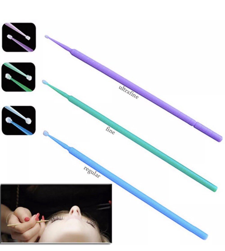 100 PCS Disposable Micro Brush Swab Applicators Eyelash Extension ...