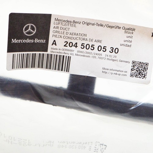 MERCEDES-BENZ C-CLASS W204 Upper Radiator Baffle A2045050530 New ...