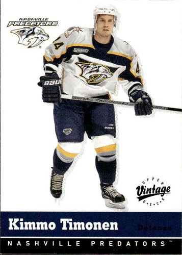 Kimmo Timonen 2000 Upper Deck Vintage #206 Nashville Predators | eBay