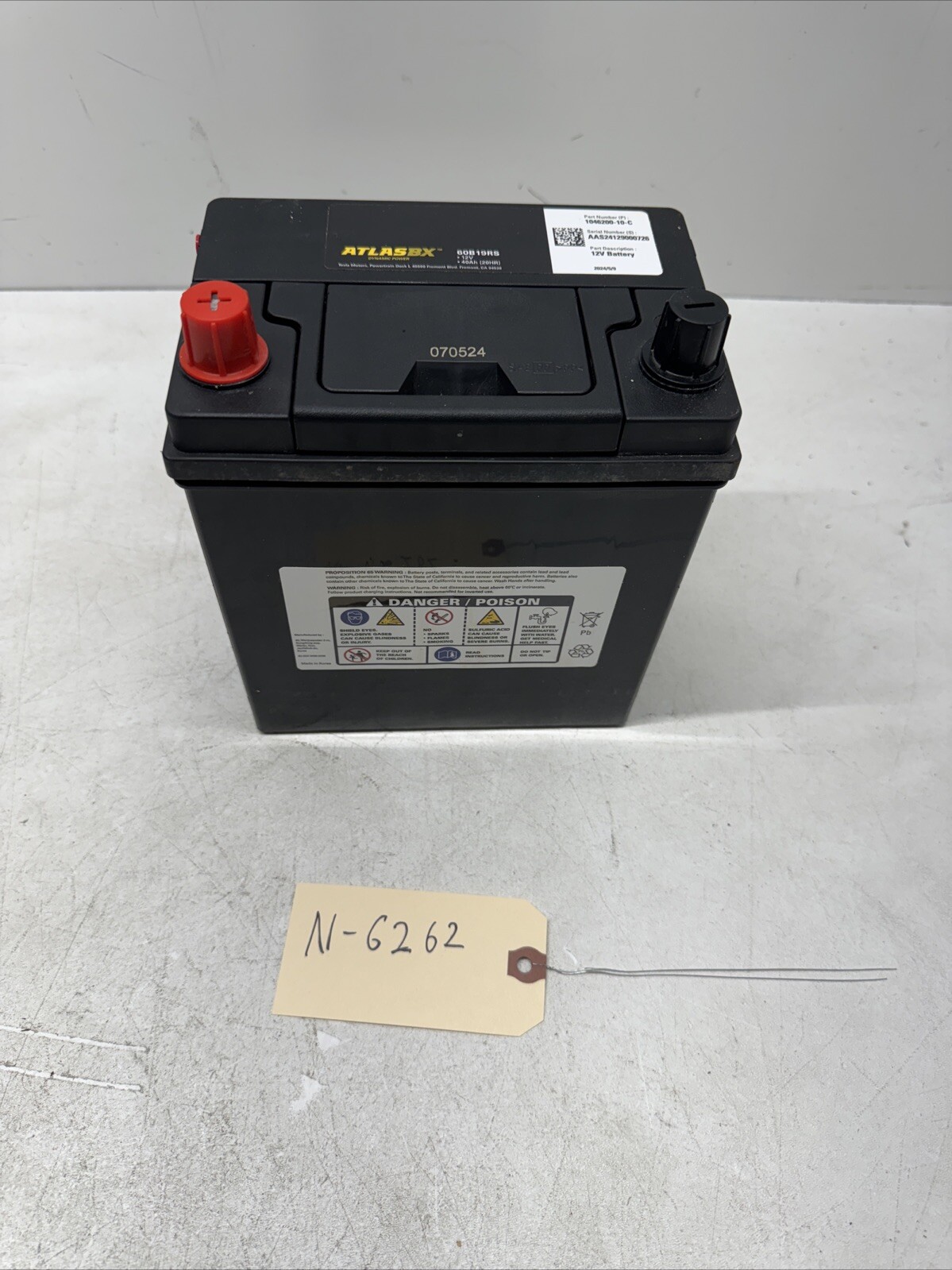 2016-2021 Tesla Model X Battery 12 Volt 40Ah Hankook AtlasBX OEM ...