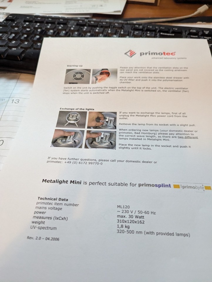 Primotec Light Curing Unit. Used Dental Lab, Equipment, Dental | eBay