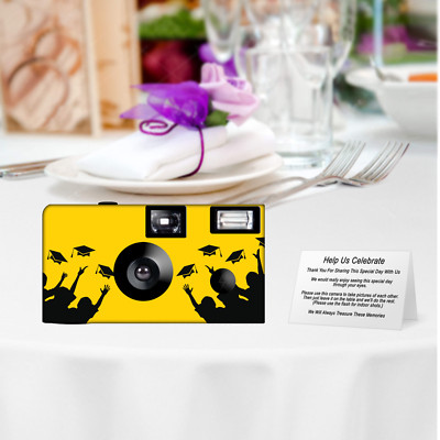 10 Yellow Graduation Disposable Cameras-camera/graduation (F30502) | eBay