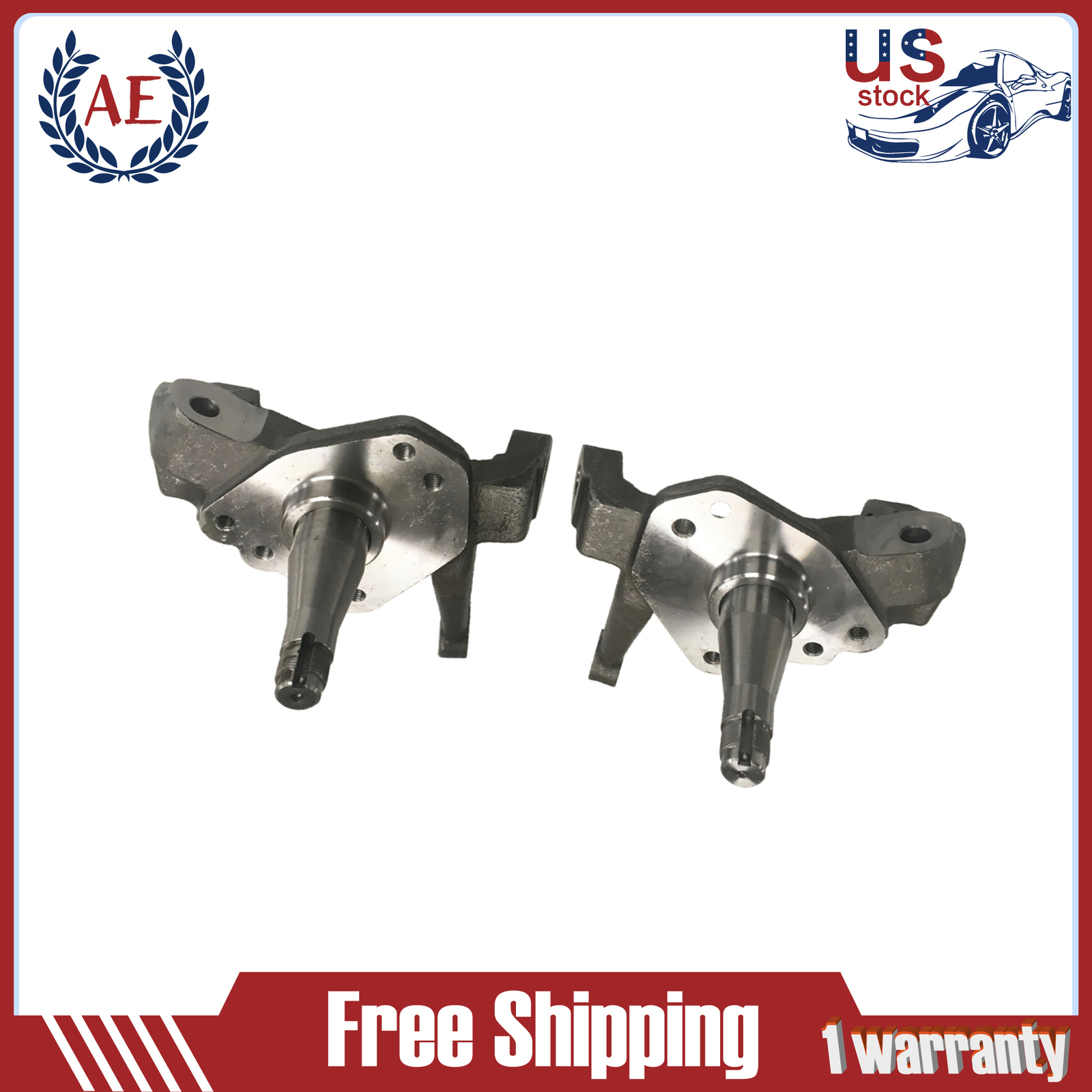 2x Forged Steel 1-Piece 2" Drop Spindles For 74-78 Ford Mustang II ...