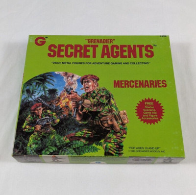 GRENADIER Metal Miniatures SECRET AGENTS MERCENARIES Box Set COMPLETE ...
