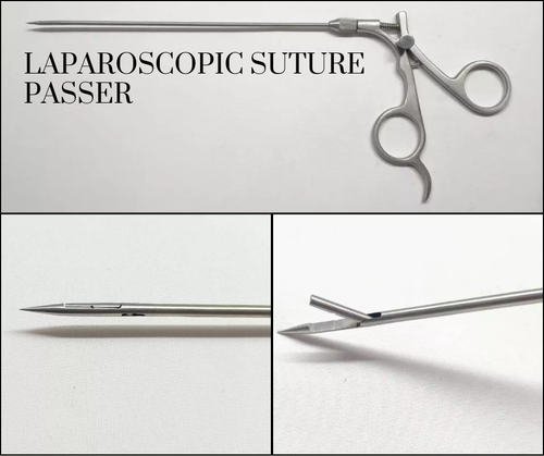 Laparoscopic Suture Passer 2.5mm x 170mm Reusable Endoscopy Surgical ...