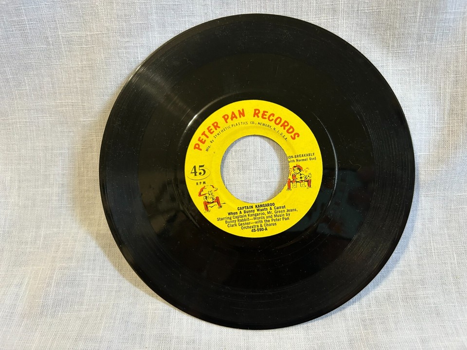 2 Captain Kangaroo 44 RPM Records Peter Pan 590 + 589 In Sleeves 1965 ...