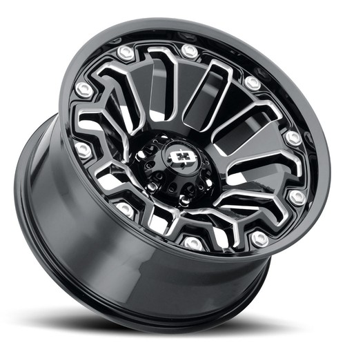 4-New 18" Vision 362 Armor Wheels 18x9 5x5.5/5x139.7 12 Black Milled ...