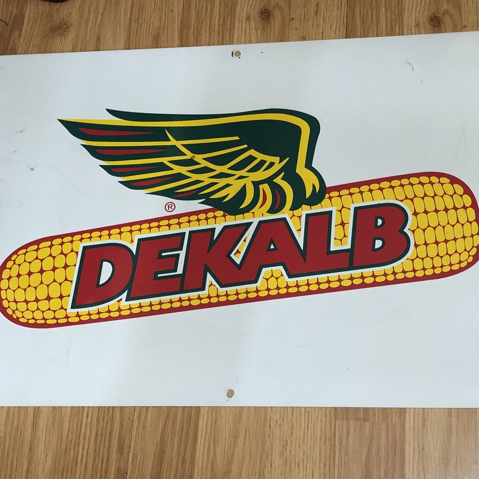 ORIGINAL DEKALB DEKALB DOUBLE SIDED SEED CORN ADVERTISING METAL SIGN 24 ...
