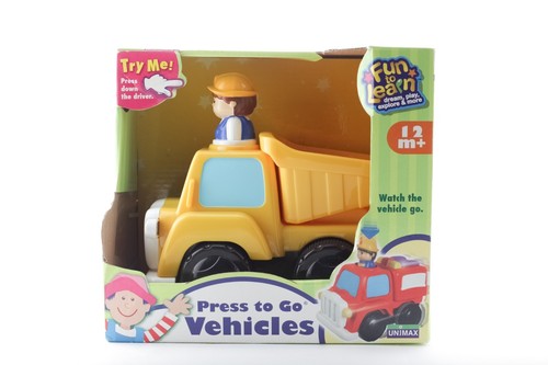 Fun To Learn Unimax Press To Go Vehicle 61065 Dump Truck Toys For Kids ...