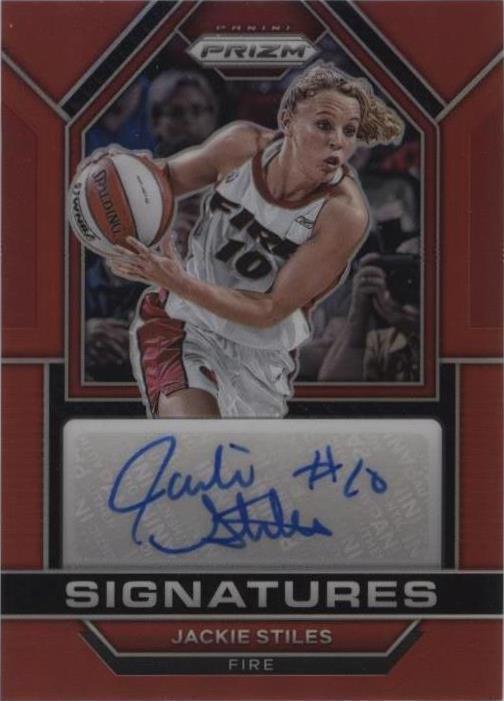 2023 Panini Prizm WNBA - Signatures Jackie Stiles #SG-JST Red Prizm /99 ...