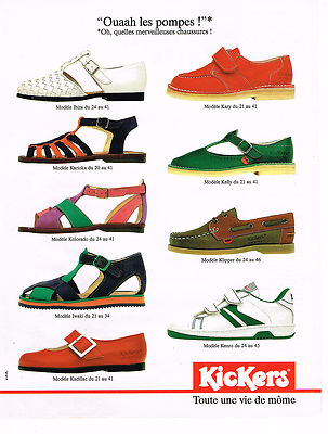 PUBLICITE ADVERTISING 094 1990 KICKERS chaussures enfants LES POMPES | eBay