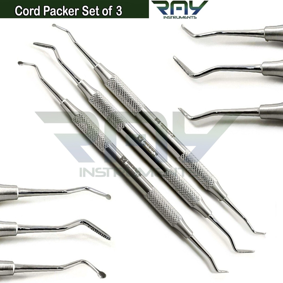 Strumento Non Serrato Luxator Dental Instruments 3Pcs Cord Packer ...
