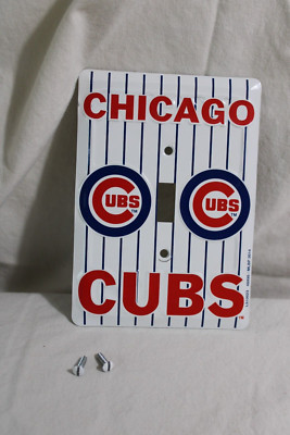Chicago Cubs MLB Baseball Team Logo Tin Light Switch Wall Plate Cover w ...
