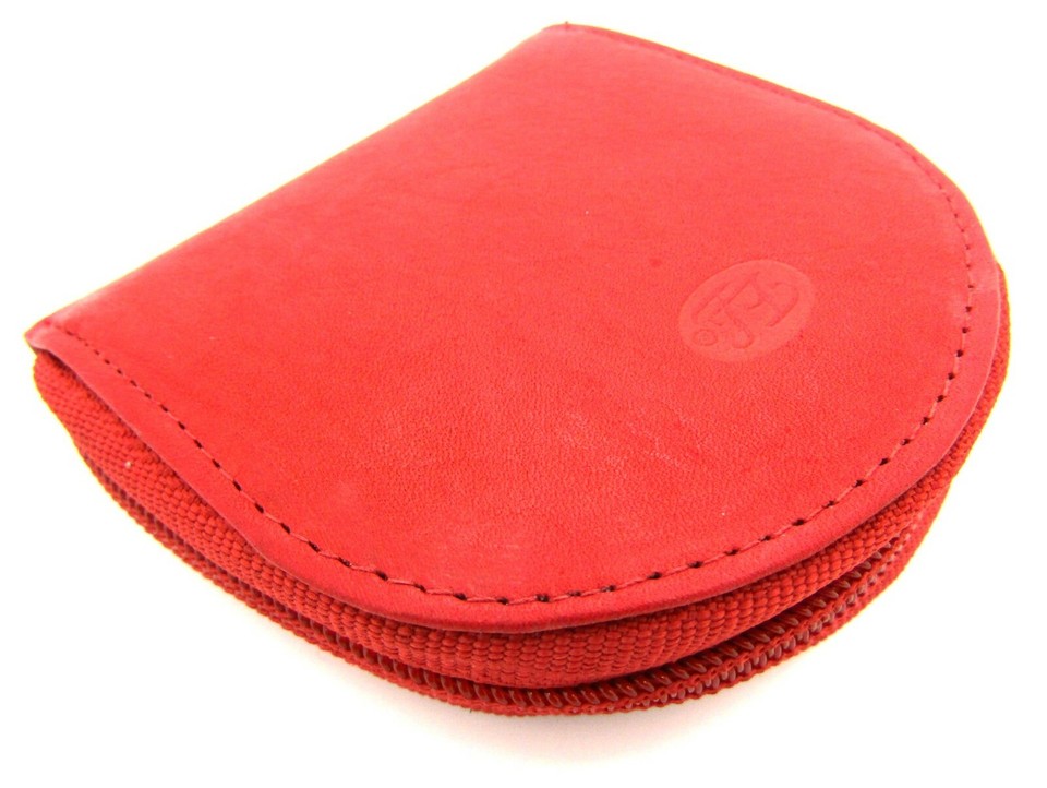 Unisex Real Premium Soft Leather Coin Pouch Zip Around Wallet Purse ...