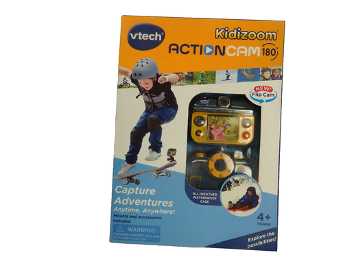 VTECH Kidizoom ACTION CAM Kids Video Camera w/ Waterproof Case - Black ...