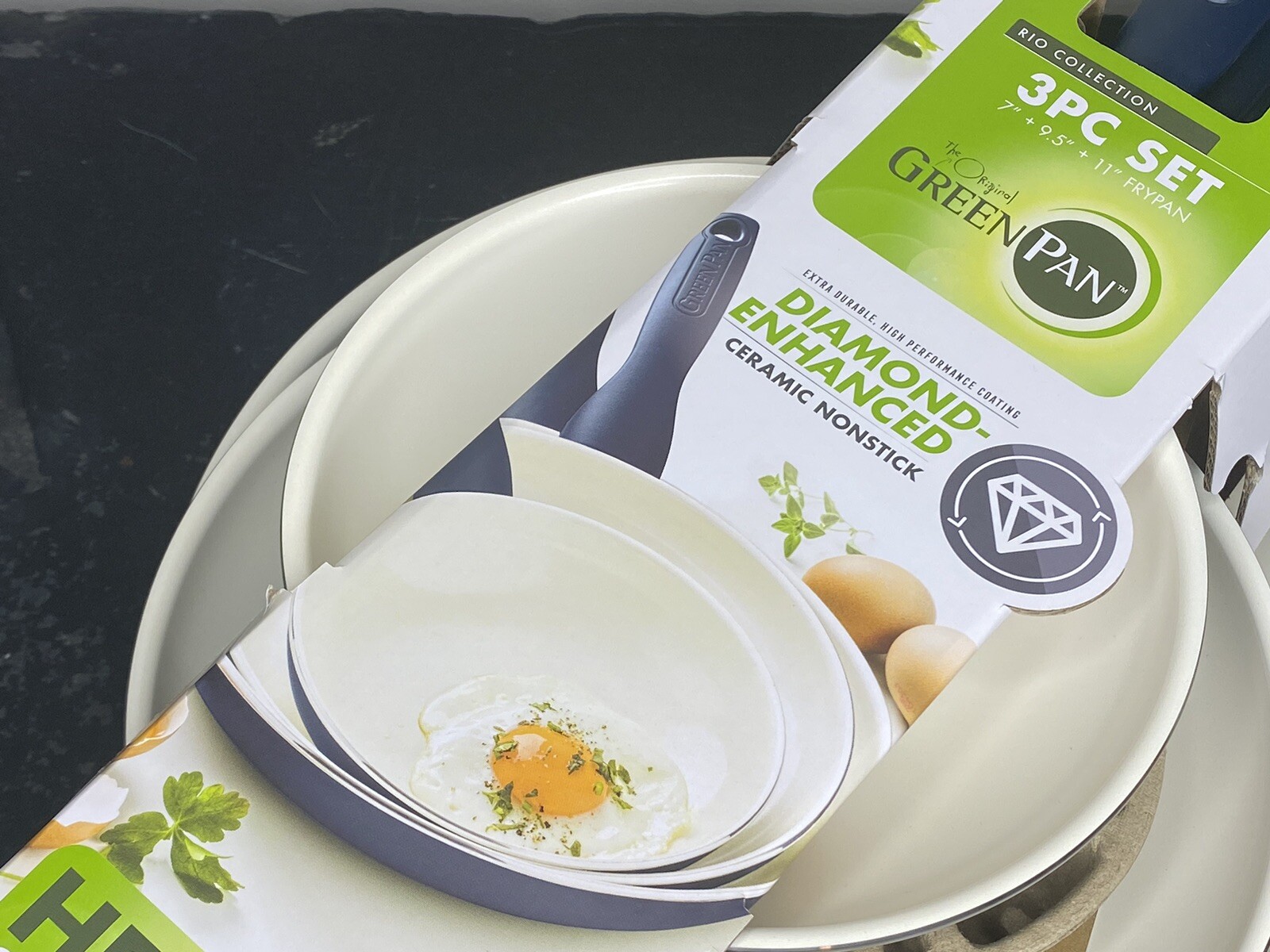 New The Original Greenpan Rio Collection 3 pc Set Navy Blue | eBay