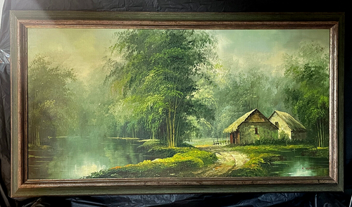 EUGENE KINGMAN Original Oil Painting Framed On Canvas 44" x 24 ...