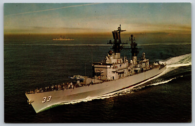 Postcard USS Fox DLG-33 Guided Missile Frigate US Navy Ship F14 | eBay