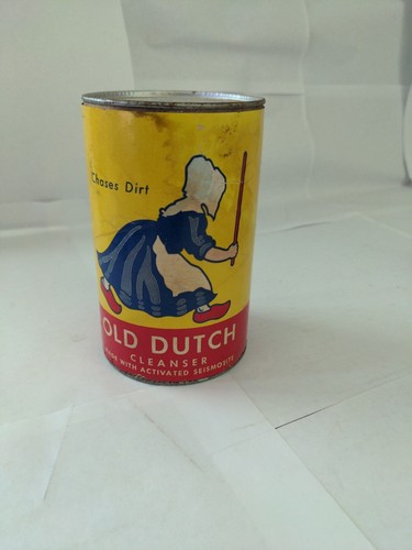 Vintage 1930s Old Dutch Girl Cleanser Cleaner Advertising Tin Can ...
