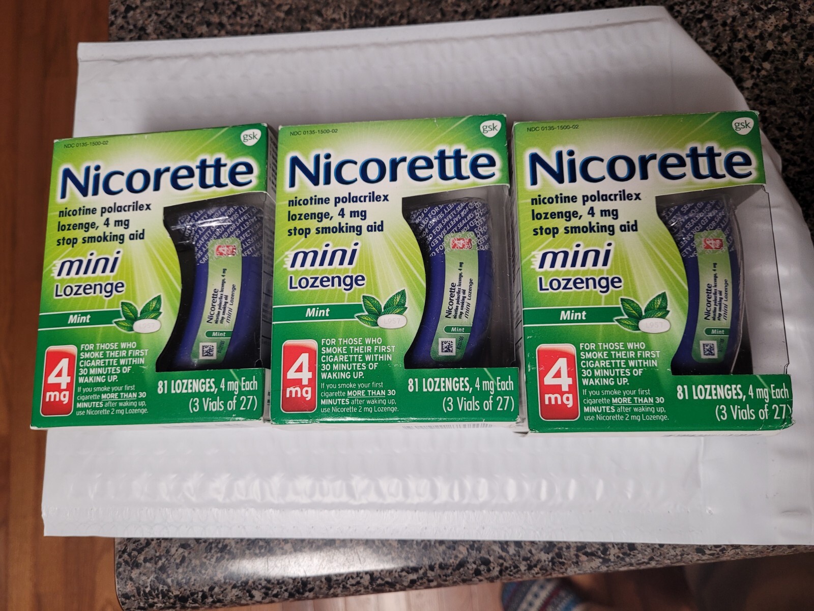 Lot Of 3 Nicorette 4mg Nicotine Mini Lozenge - Mint, 81 X3= 243 2024 ...