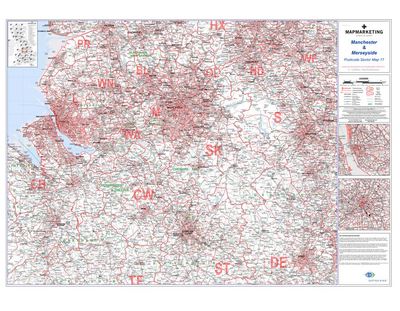 Postcode Sector Map 17 Manchester and Merseyside (Liverpool) (Paper ...