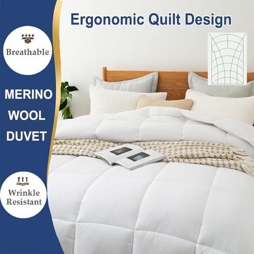 All Size Merino Wool Doona Duvet Quilt Winter Summer Single Double ...