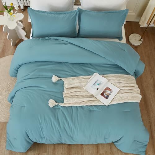 Grayish Teal Comforter Set Size, 2 Pieces Twin/Twin XL 16 - Grayish ...