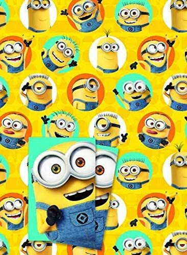 Despicable Me wrapping paper Gift Wrap 2 sheets 49cm x 70cm Minions ...