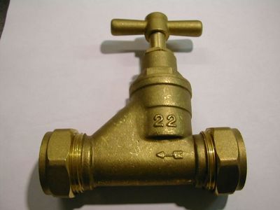 22mm Stopcock Valve | Brass Water Mains Stop-cock Valve | eBay