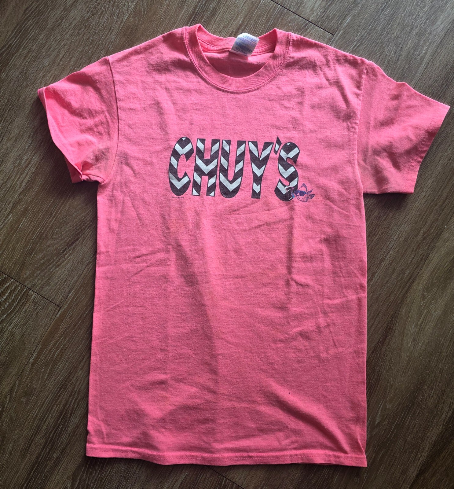 2013 Vintage Chuys 25th Hot Pink White Black Zebra t-… - Gem