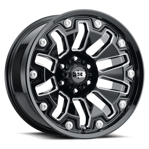 4-New 18" Vision 362 Armor Wheels 18x9 5x5.5/5x139.7 12 Black Milled ...