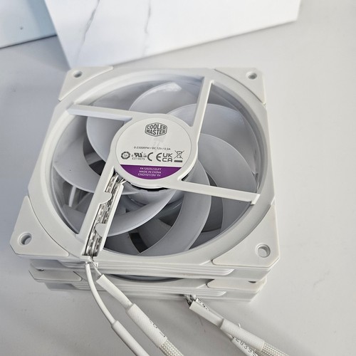 Cooler Master White Case Fans- Set of 3 - 120mm - 4 PIN - WORKS | eBay