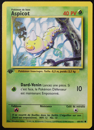 Carte Pokemon Aspicot 69/102 Set de Base Edition 1 PSA PCA NM/Mint ⭐ | eBay