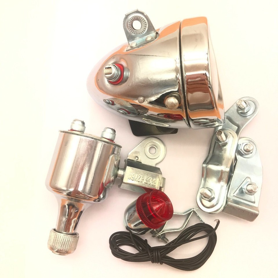 Bicycle Motorized Bike Friction Generator Dynamo Headlight Tail Light ...