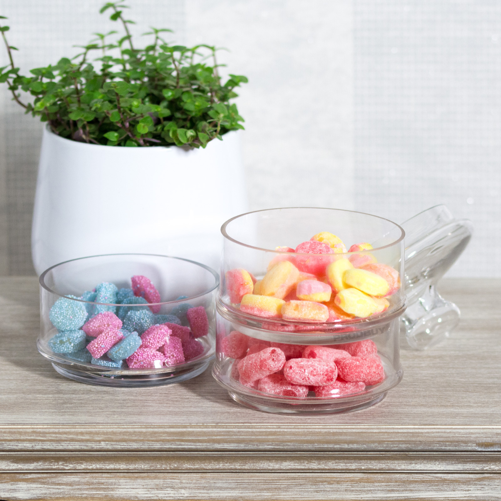 Vintage 3 Tier Stackable Glass Storage Jar Sweets Sweetie Treats ...