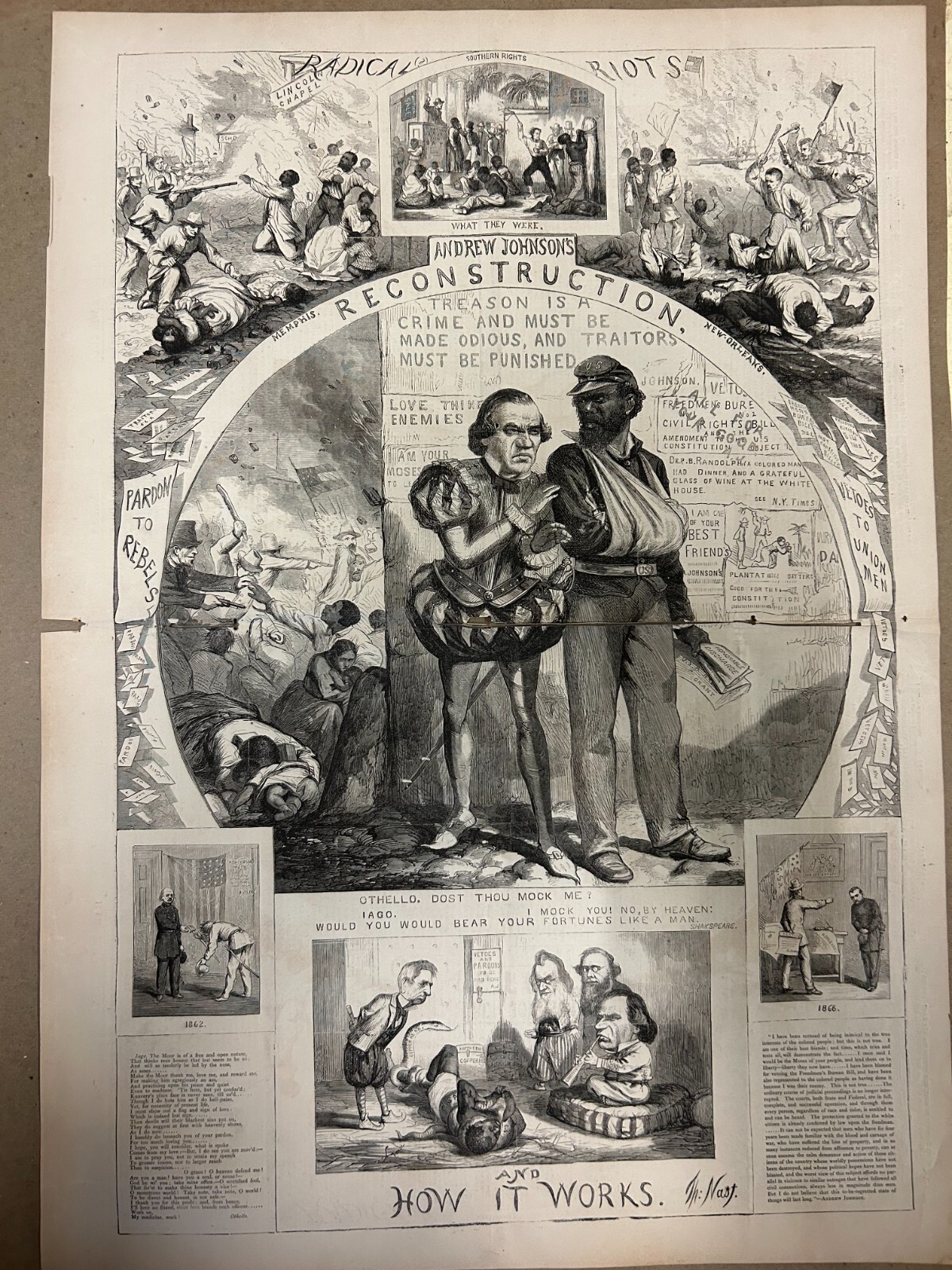 1866 Harpers Weekly Centerfold - September 1 - Andrew Johnson's ...